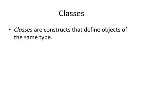 Objects And Classes In Java Introduction Ppt