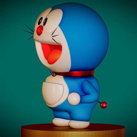 3d Printable Anime Blue Cat By Jhovana Ortuño