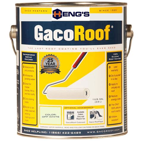 Hengs Hgr1600 1 Gacoroof Silicone Base Coat Gallon White Rve Parts