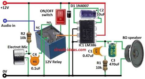 Ic Lm386 Based Voiceover Project Circuit Circuit Ideas For You