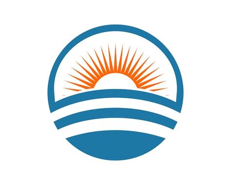 Premium Vector Circle Shape With Sunset Inside