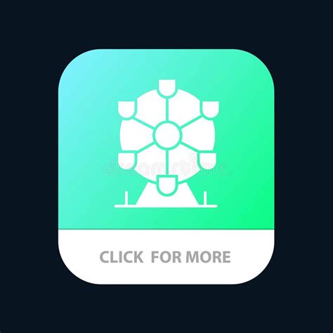 Atomium Landmark Monument Mobile App Icon Design Stock Vector