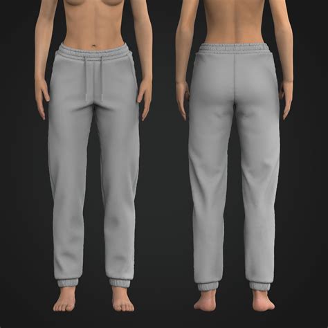 Ladies Relaxed Fit Velour Sweatpants Techpacktemplate Fittdesign