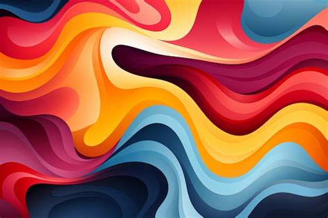 Premium Ai Image Flat Colorful Dynamic Shapes Background
