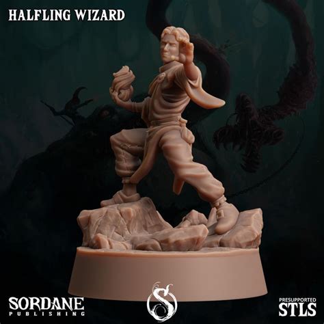 3d Printable Halfling Wizard By Sordane Publishing