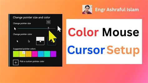 Mouse Color Pointer Settings Setup YouTube