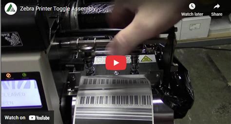Zebra Printer Toggle Assembly Adjustment Advanced Automation