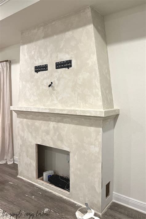 How To Diy Roman Clay Electric Fireplace The Simple Cozy Haven
