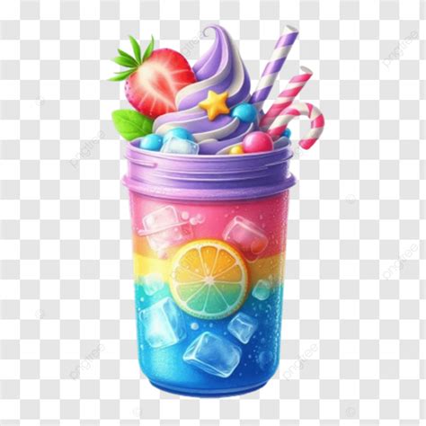 다양한 색상과 딸기가 포함된 아이스크림 유리의 3d 이미지 아이스크림 유리의 3d 이미지 얼음과 딸기가 들어간 멀티 컬러 아이스크림 Png 일러스트 및 이미지 에 대한