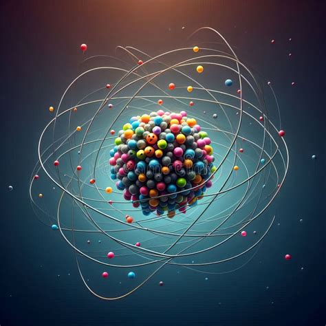 Colorful Atomic Structure On Dark Background Stock Image Image Of Chemistry Universe 330895677