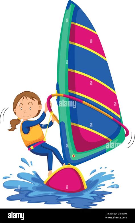 Windsurfing Clipart
