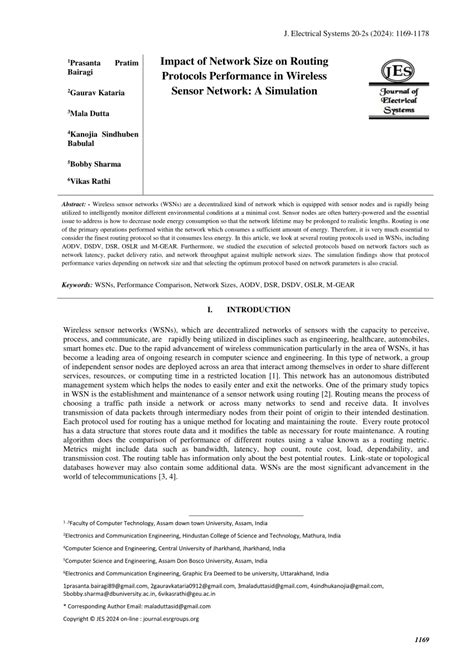Pdf Impact Of Network Size On Routing Protocols Performance In Wireless Sensor Network A