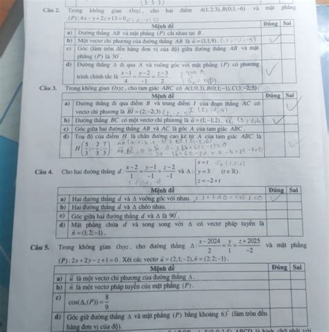 Cu Trong Khng Gian Oxyz Cho Hai Im A Studyx