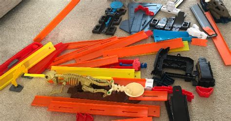 Two Large Bins Of Hot Wheels Tracks Sets And Launchers For Free In