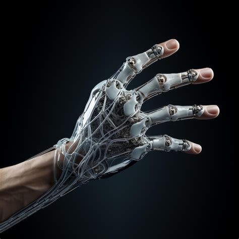 Humanoid Robot Arm Skin White Premium Ai Generated Image