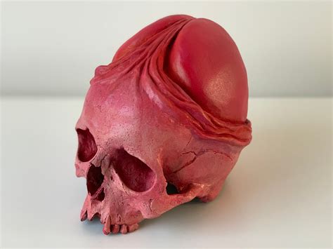 Horny Skull Sculpture Etsy