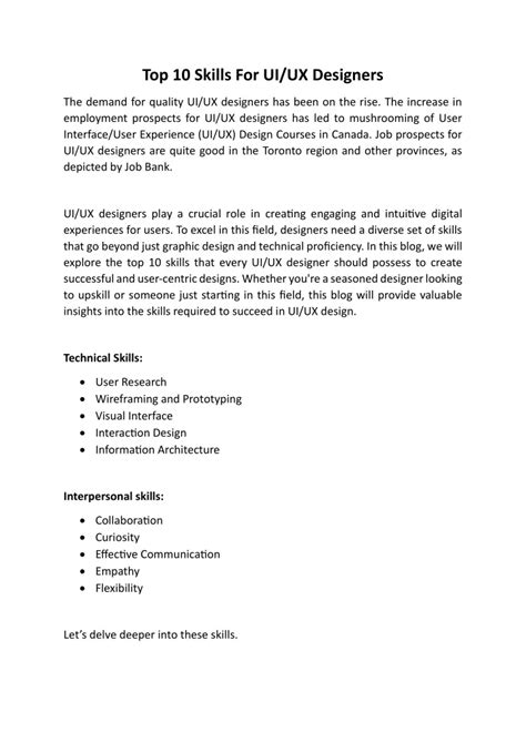 Ppt Top 10 Skills For Ui Ux Designers Powerpoint Presentation Free Download Id 12249304