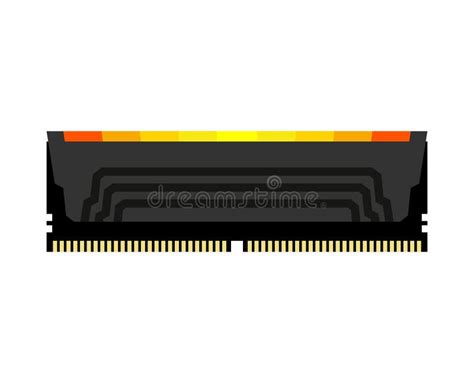 RAM Memory Card Random Access Memory Isolated Stock Illustration