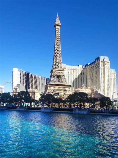 View Of Paris Las Vegas Hotel Replica Of Eiffel Tower In Paris