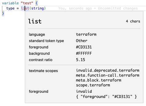 Listmap Variable Type Syntax Highlighting · Issue 610 · Hashicorpvscode Terraform · Github