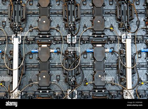 Backside Of Big Led Screen Monitor Display Texture Of Back View Panels
