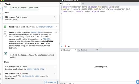 Solved Task 7 Create A View Named Monthlyrents It