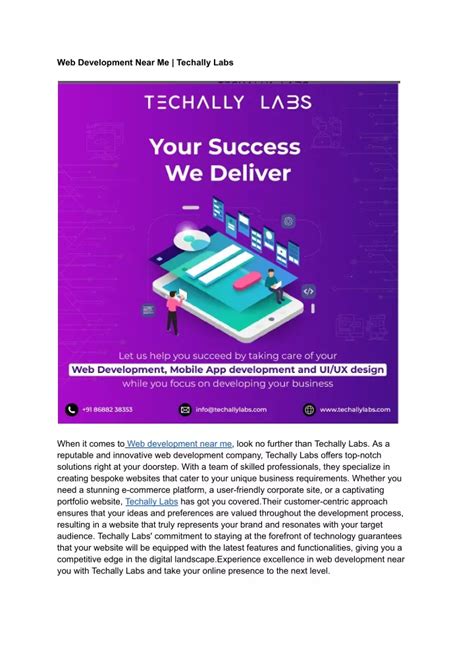 Ppt Web Development Near Me Techally Labs Powerpoint Presentation