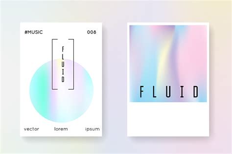 미니멀한 모양 고립된 흰색 브로셔 패션 컨셉 크리스탈 효과 핑크 스펙트럼 커버 최소한의 포스터 홀로그램 배경입니다 블루 미니멀리스트 셰이프 0명에 대한 스톡 벡터 아트 및