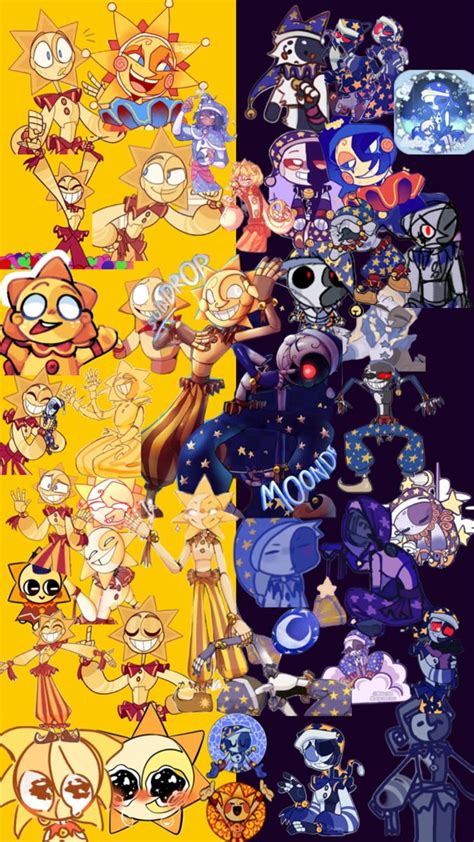 Sunandmoon Wallpaper Sun And Moon Drawings Fnaf Wallpapers Moon Drawing