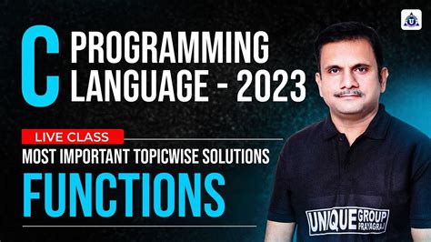 C Programming Language Most Important Topic Wise Solution Functions Cprogramming By Nitin