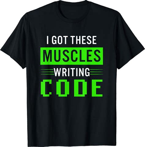Funny Programmer Writing Code Muscles Meme For Computer Geek T Shirt