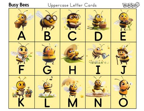 Busy Bees Alphabet Cards Wundersparks