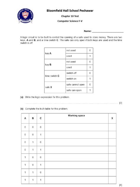 O Levels Computer Science Chapter 10 Test Pdf
