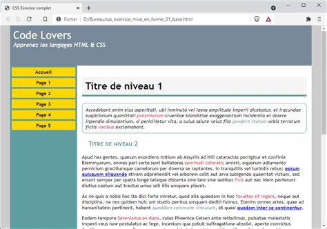 Mise En Forme En Css Pas à Pas 01 Css01 Web Formation