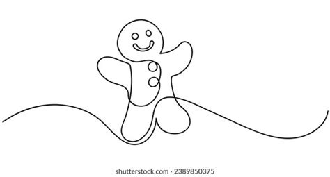 Gingerbread Man Line Over 6639 Royalty Free Licensable Stock