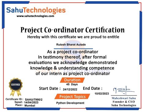 Rutesh Autade On Linkedin Sahutechnologies Sahu Leader Leadership Experience Coordinator