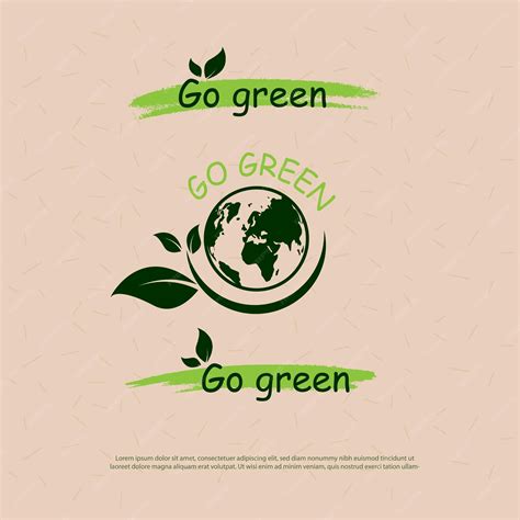 Premium Vector Set Of Go Green Logo Design Save The World And Eco