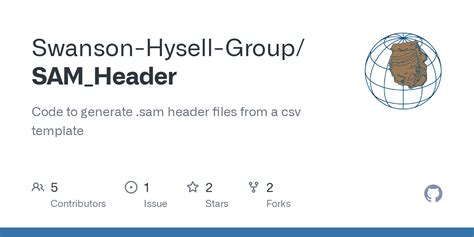 GitHub Swanson Hysell Group SAM Header Code To Generate Sam Header Files From A Csv Template