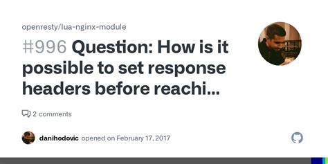 Question How Is It Possible To Set Response Headers Before Reaching