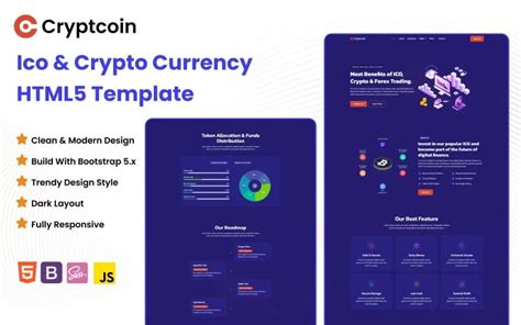 cryptcoin ico and crypto currency html template