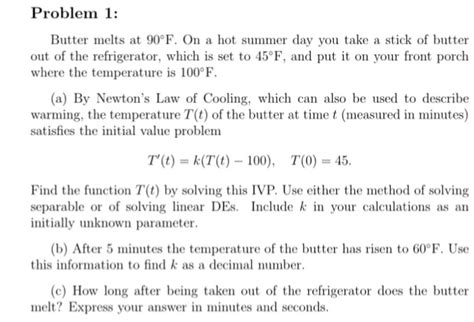 Solved Differential Equations Problem For A Cal And Chegg Com