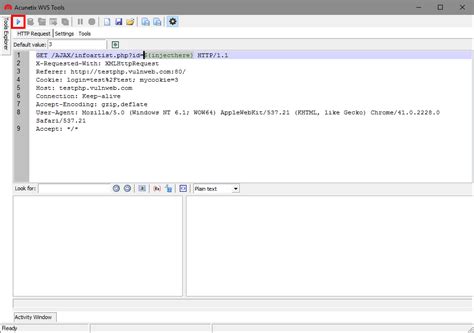 getting started with the acunetix blind sql injector