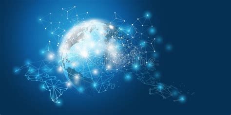 Abstract Blue Minimal Style Cloud Computing Networks Structure Telecommunications Concept