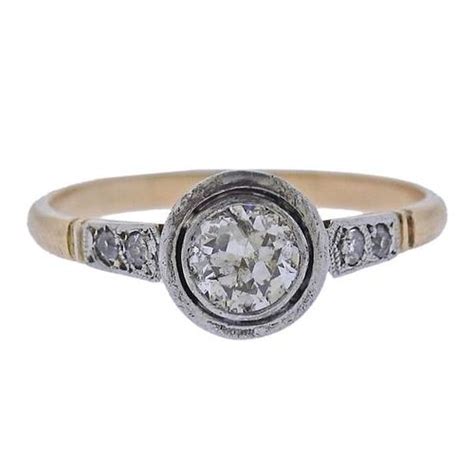 Antique 14k Gold Diamond Engagement Ring Sold At Auction On 17th