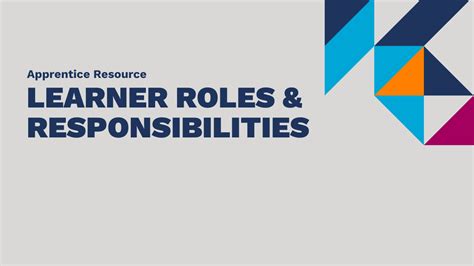 Learner Roles And Responsibilities Pmi