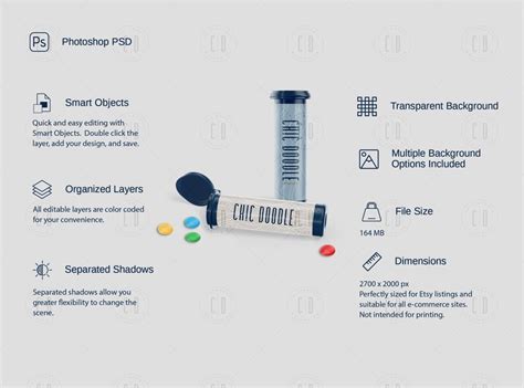 Mockup Scene Candy Tube Label Wrapper Mockup Psd Etsy