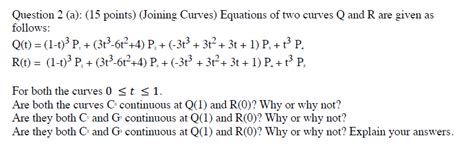Solved Question A Points Joining Curves Chegg