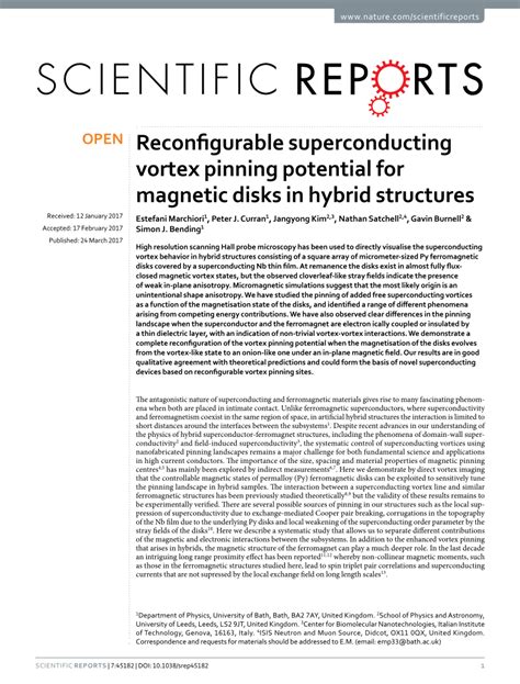 Pdf Reconfigurable Superconducting Vortex Pinning Potential For Magnetic Disks In Hybrid