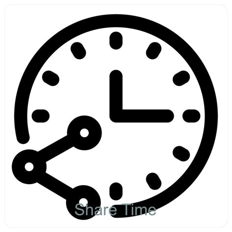 Share Time And Clock In Black Color 60322194 Vector Art At Vecteezy