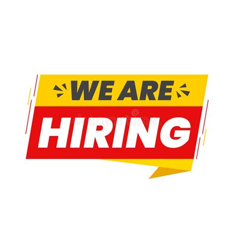We Are Hiring Vector Art Hiring Sticker Design Stock Vector
